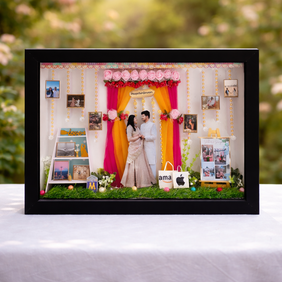 THE WEDDING Miniature Frame | Unique Wedding gift idea | 3D ...