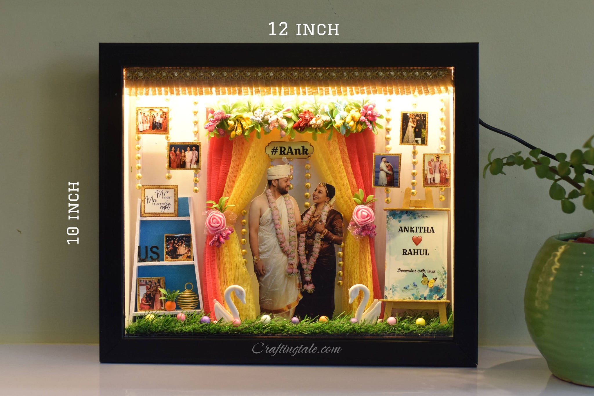 THE WEDDING Miniature Frame | Unique Wedding gift idea | 3D ...